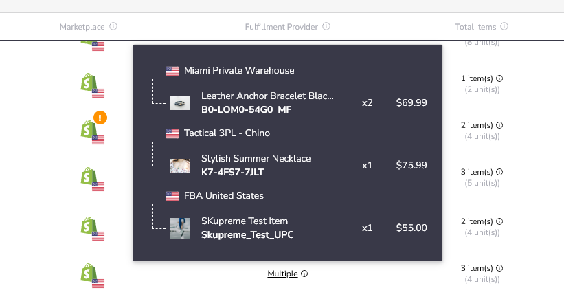Shipped Orders